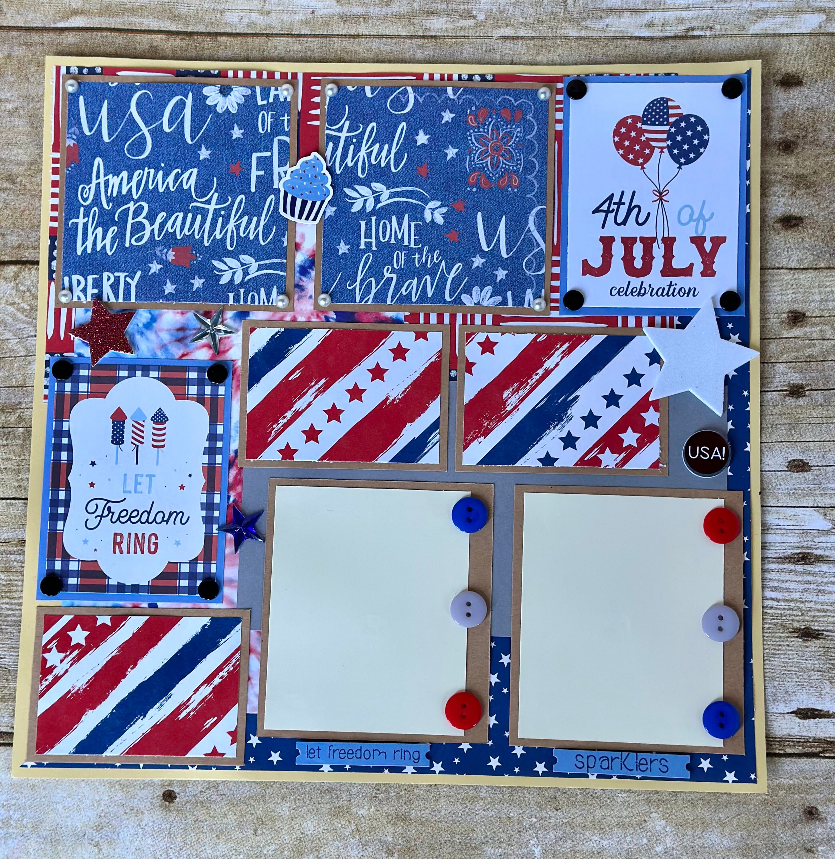 12x12 Independence Day Scrapbook Pages - Etsy