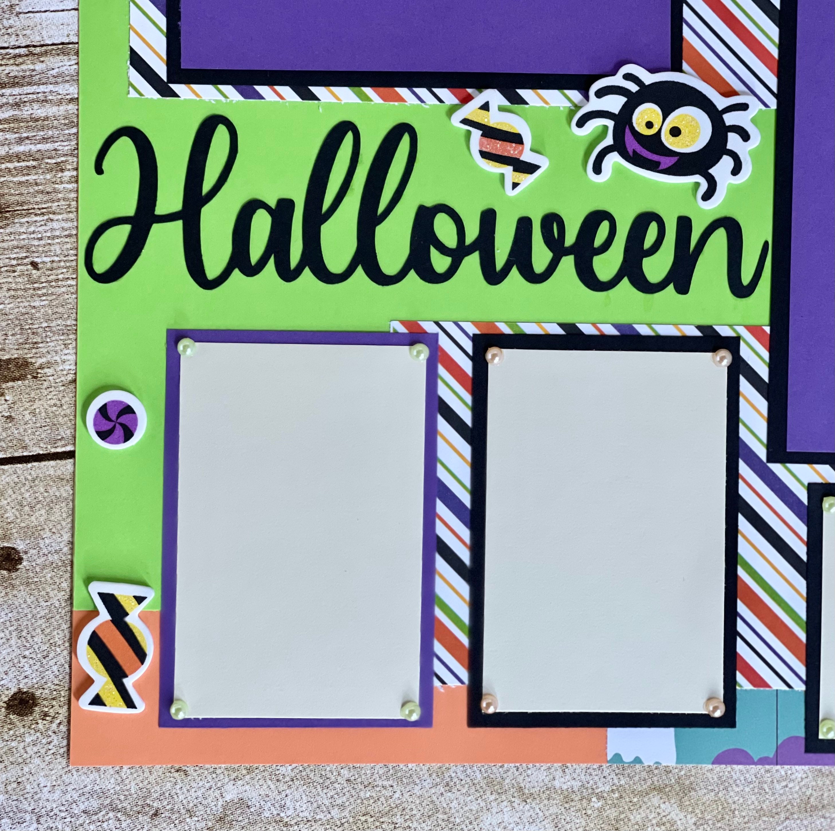 12x12 Halloween Scrapbook Pages - Etsy