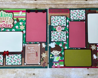 12X12 Christmas Scrapbook Page Kit, Premade Christmas Scrapbook, 12X12 ...
