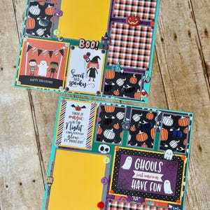 12x12 Halloween Scrapbook Pages - Etsy