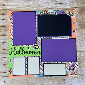 12x12 Halloween Scrapbook Pages - Etsy