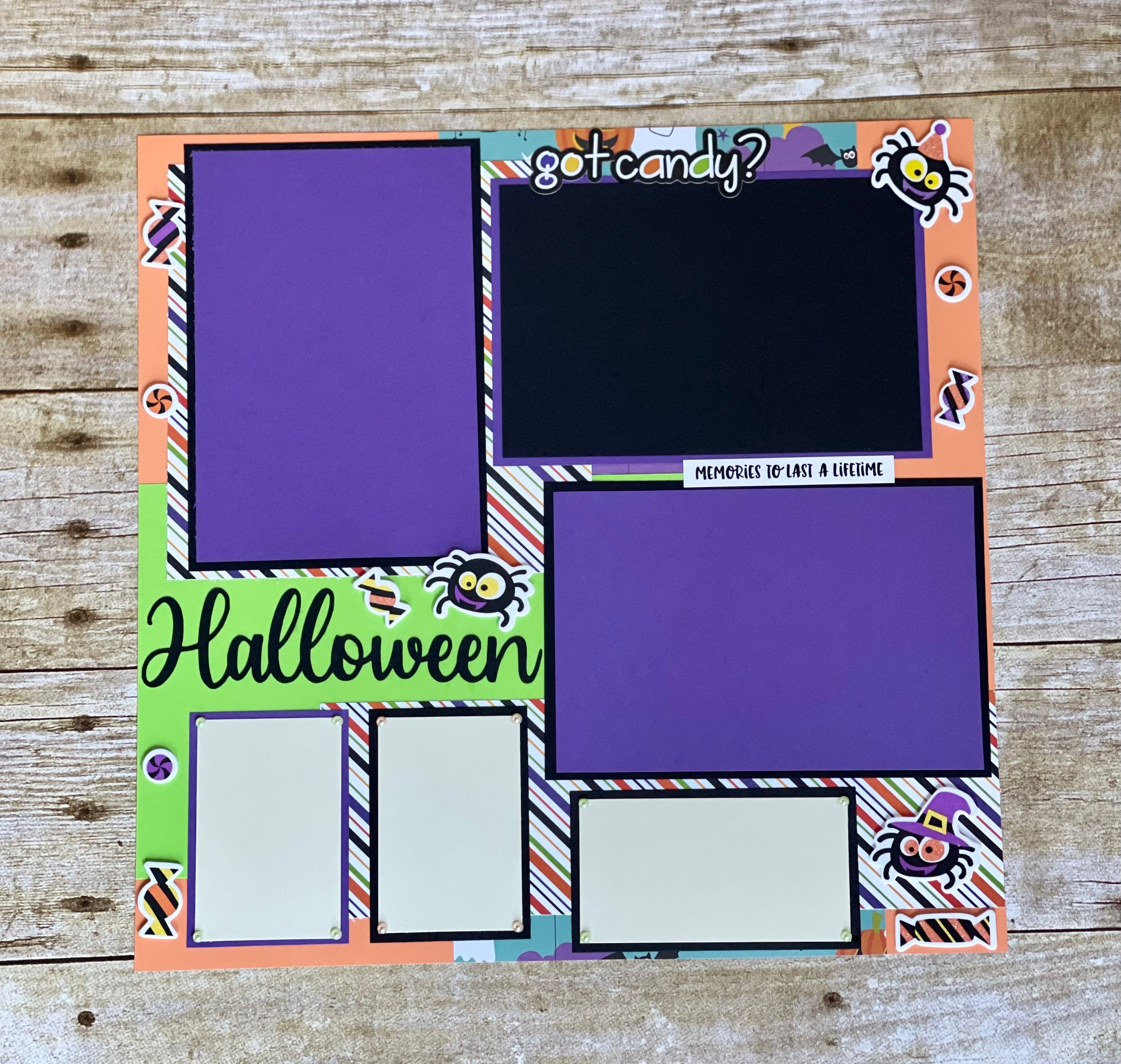 12x12 Halloween Scrapbook Pages - Etsy