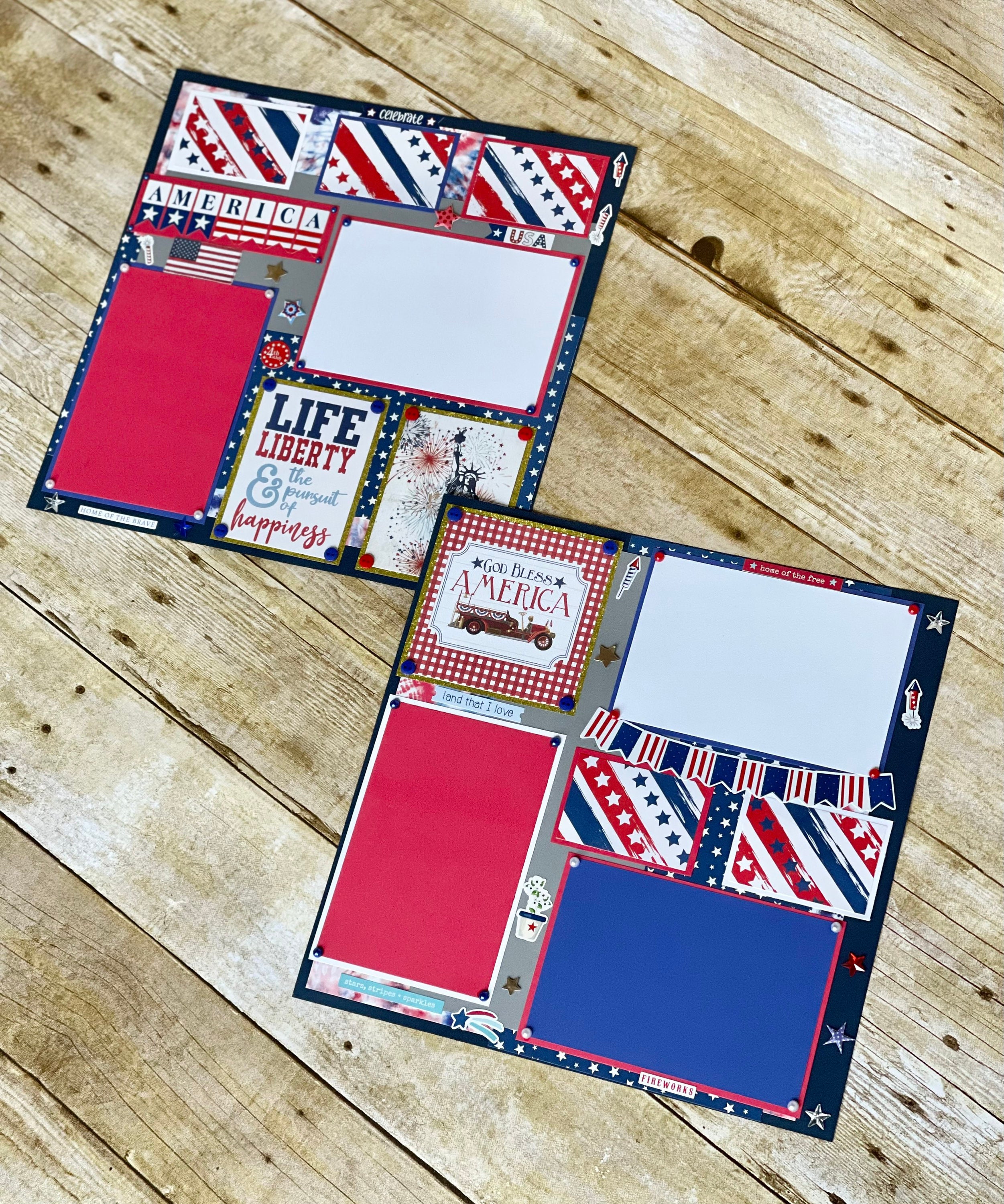 12x12 Independence Day Scrapbook Pages - Etsy