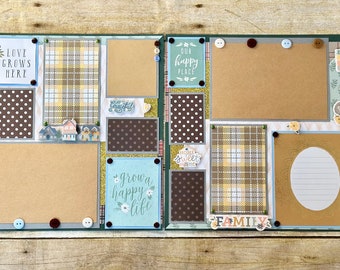 Butterfly Scrapbook Layouts 12 by 12 Family Scrapbook Pages - Etsy