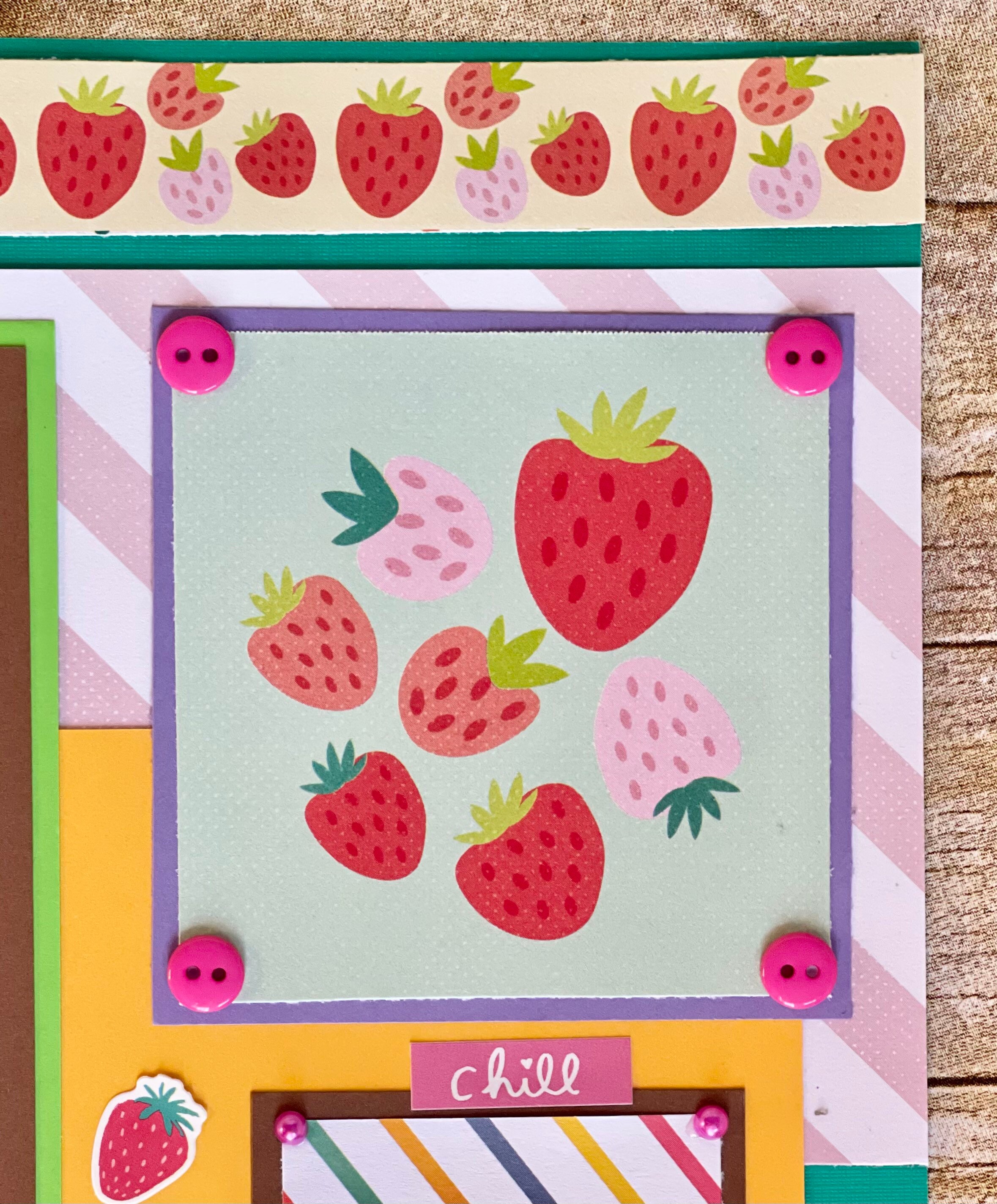 12x12 Strawberry Scrapbook Pages - Etsy