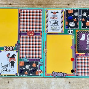 12x12 Halloween Scrapbook Pages - Etsy