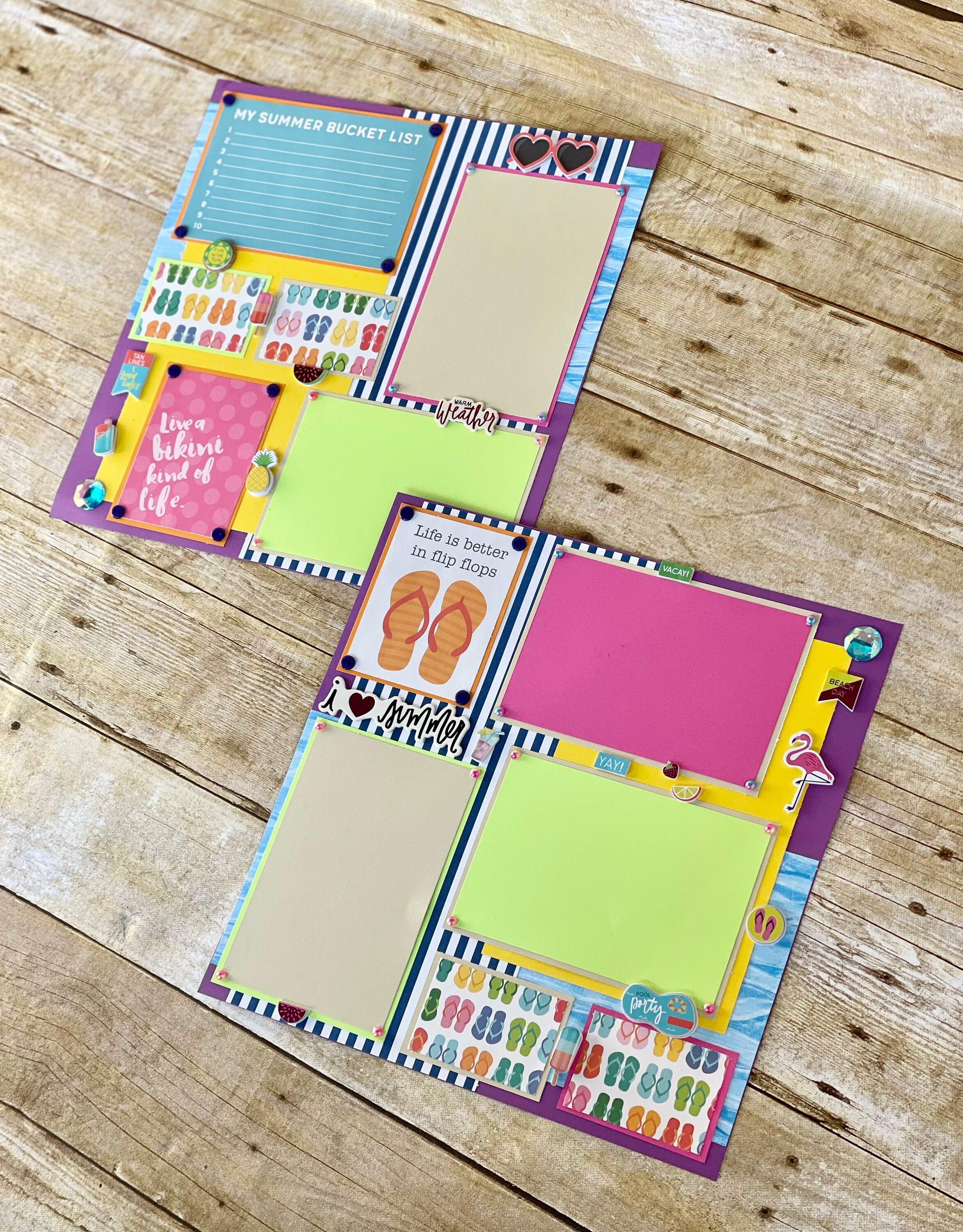 12x12 Summer Vacation Scrapbook Pages - Etsy