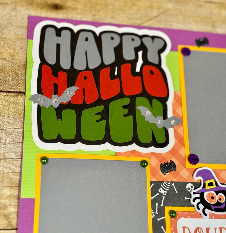 12x12 Halloween Scrapbook Pages - Etsy