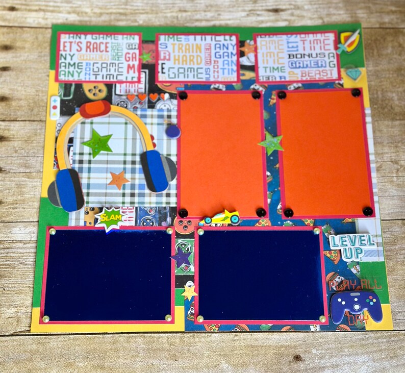 12x12 Gamer Scrapbook Pages - Etsy