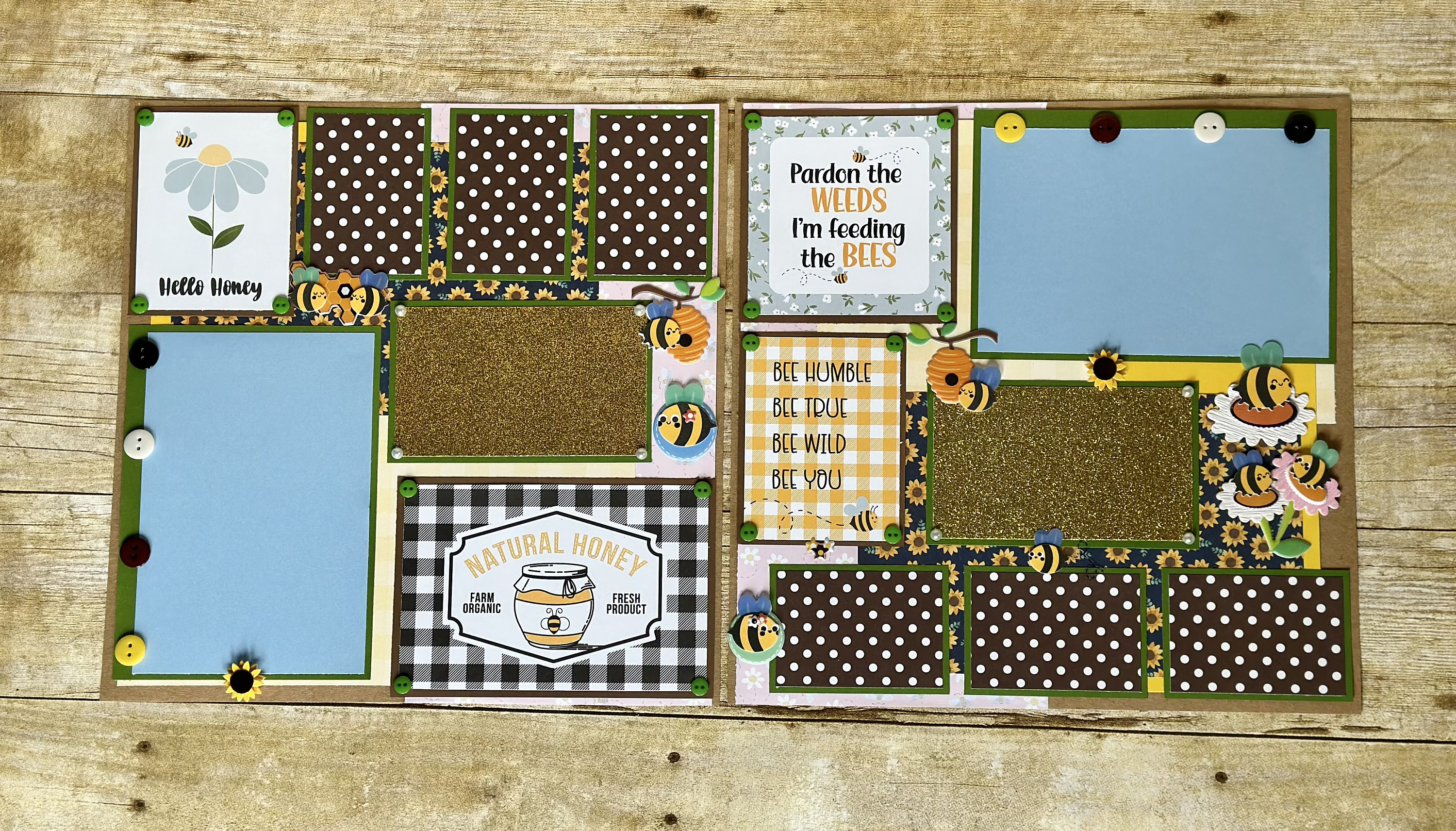 12x12 Bumble Bee Scrapbook Pages - Etsy