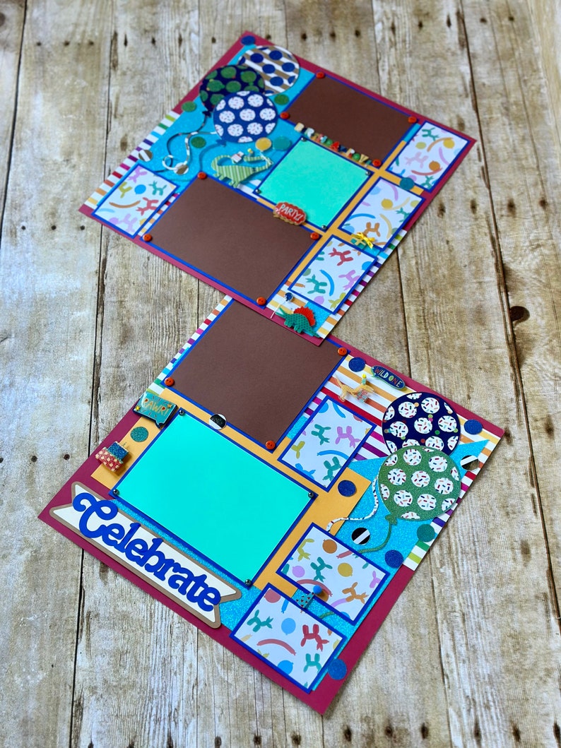 12x12 Birthday Scrapbook Pages - Etsy