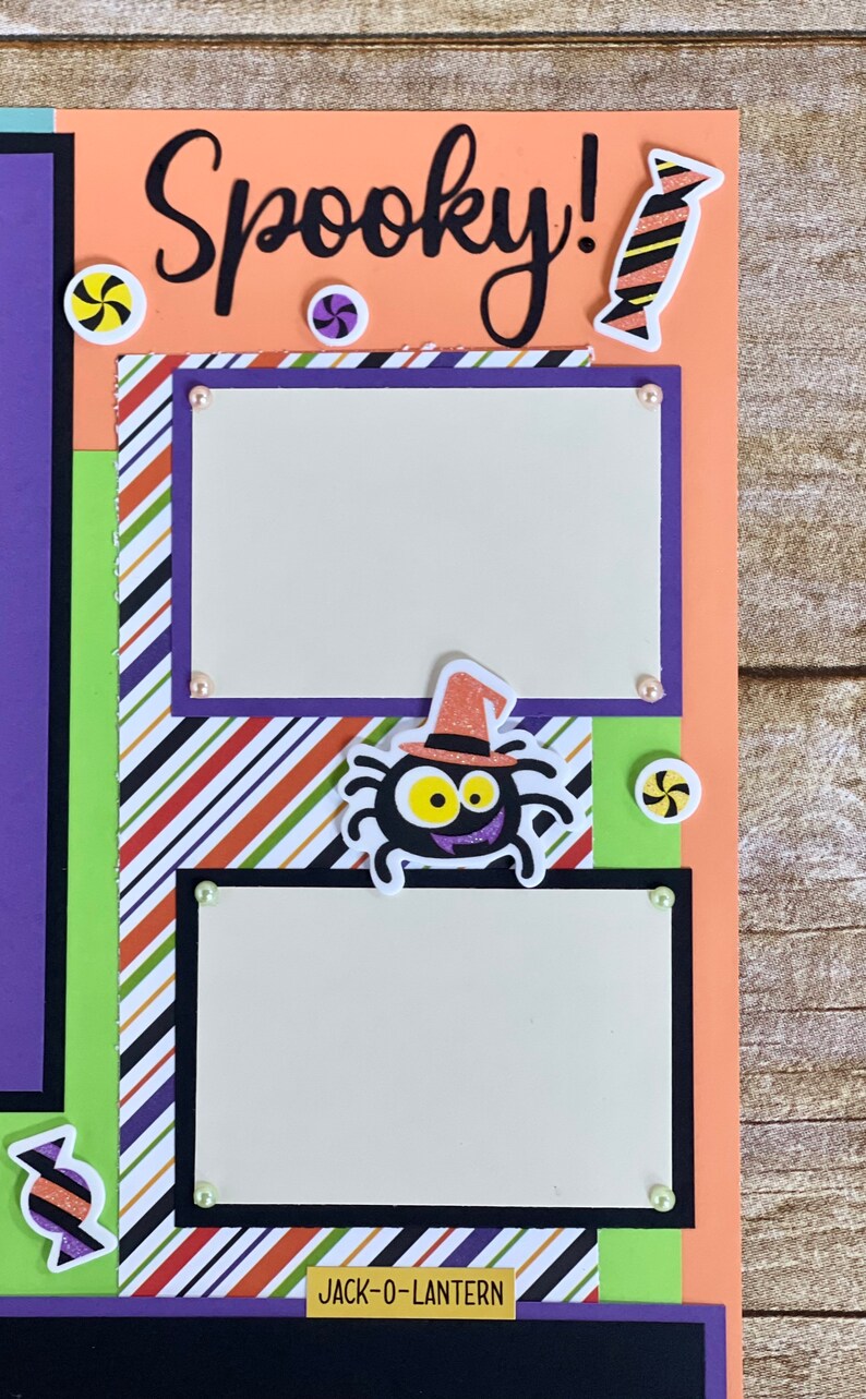 12x12 Halloween Scrapbook Pages - Etsy