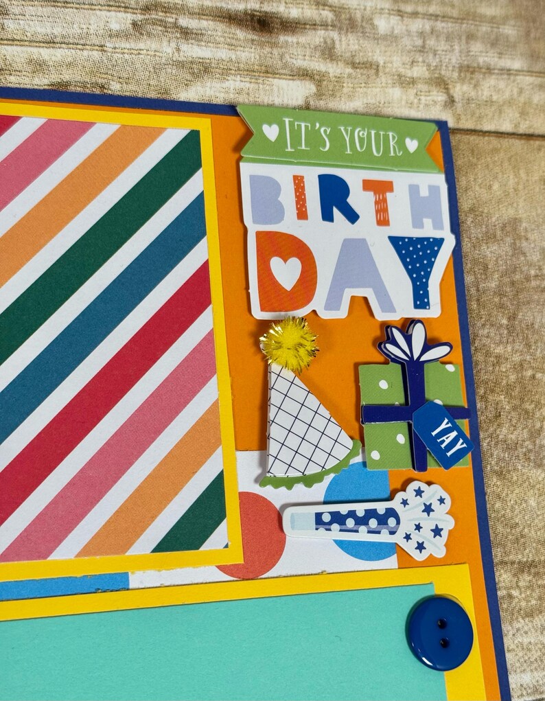 12x12 Birthday Scrapbook Pages - Etsy
