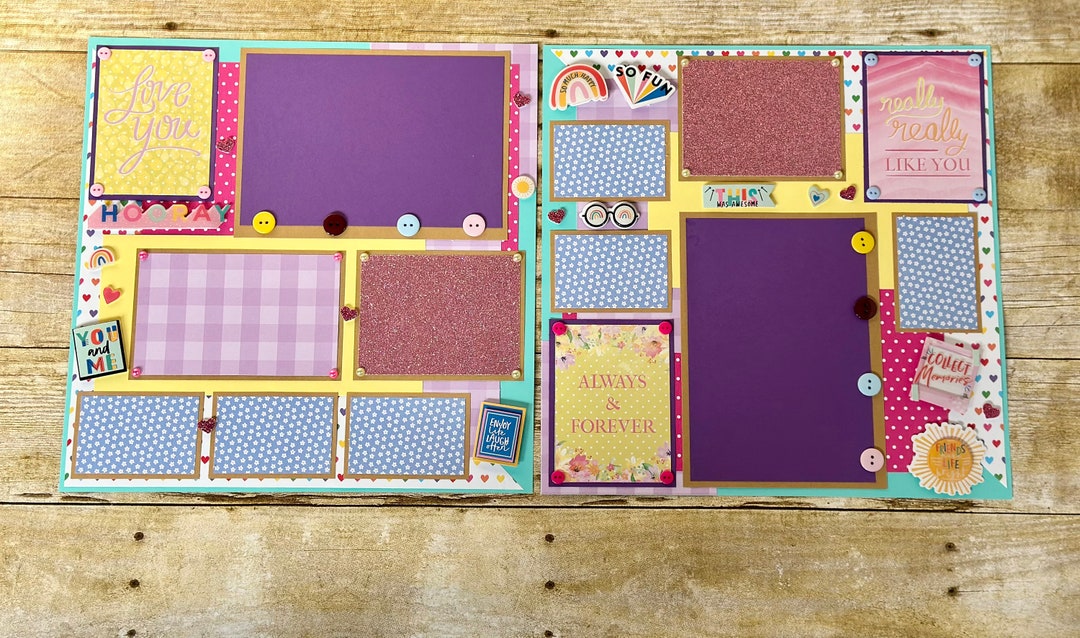 12x12 Best Friends Scrapbook Pages - Etsy