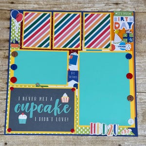 12x12 Birthday Scrapbook Pages - Etsy