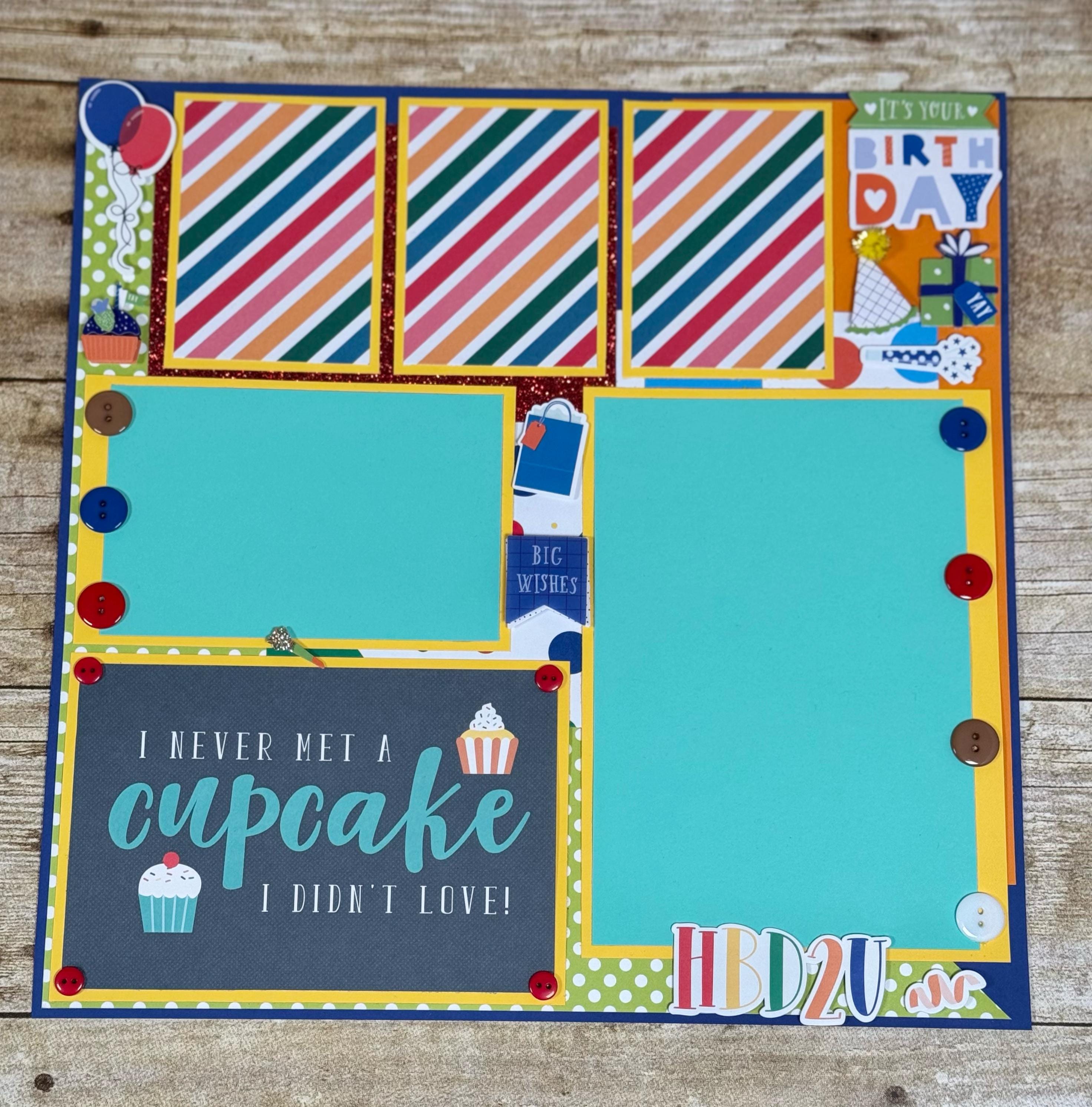 12x12 Birthday Scrapbook Pages - Etsy