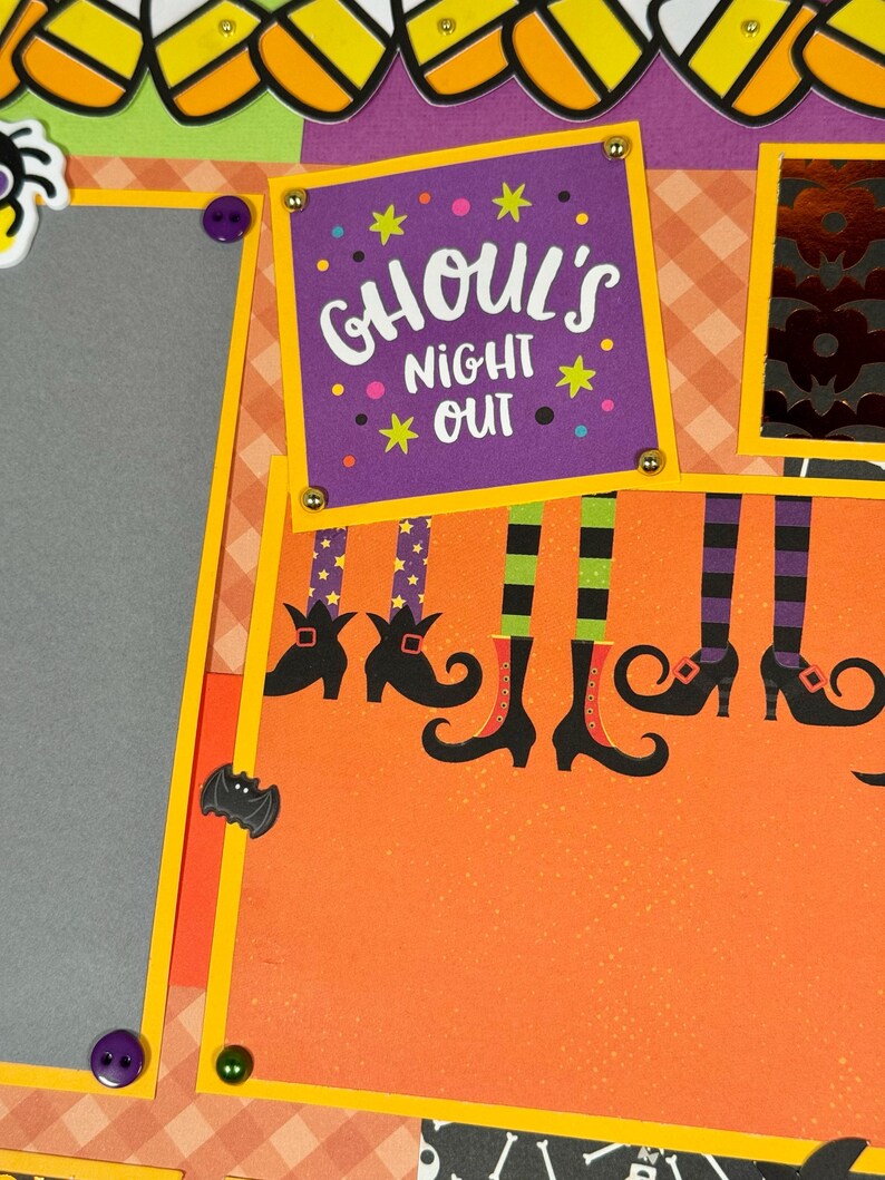 12x12 Halloween Scrapbook Pages - Etsy