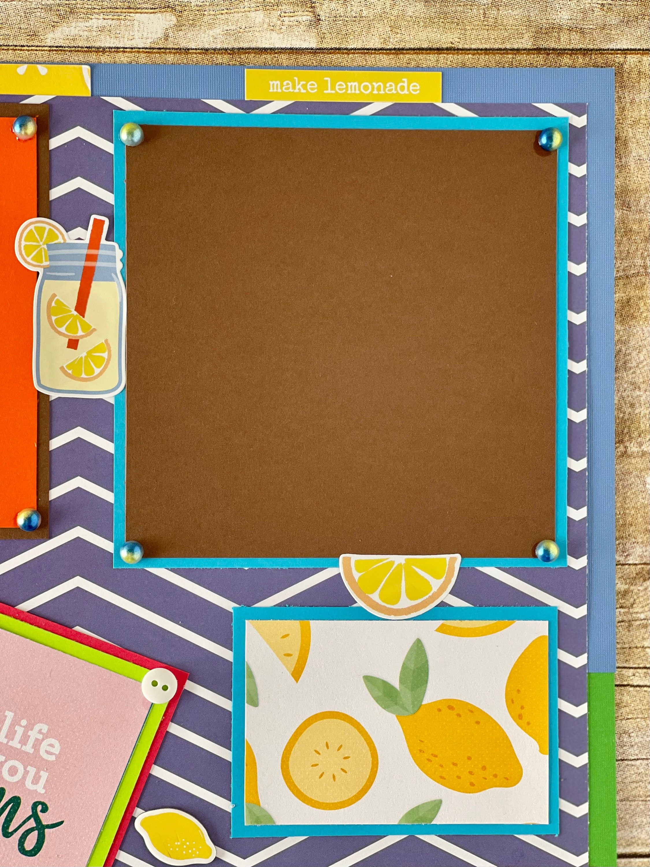 12x12 Summer/lemon Scrapbook Pages - Etsy