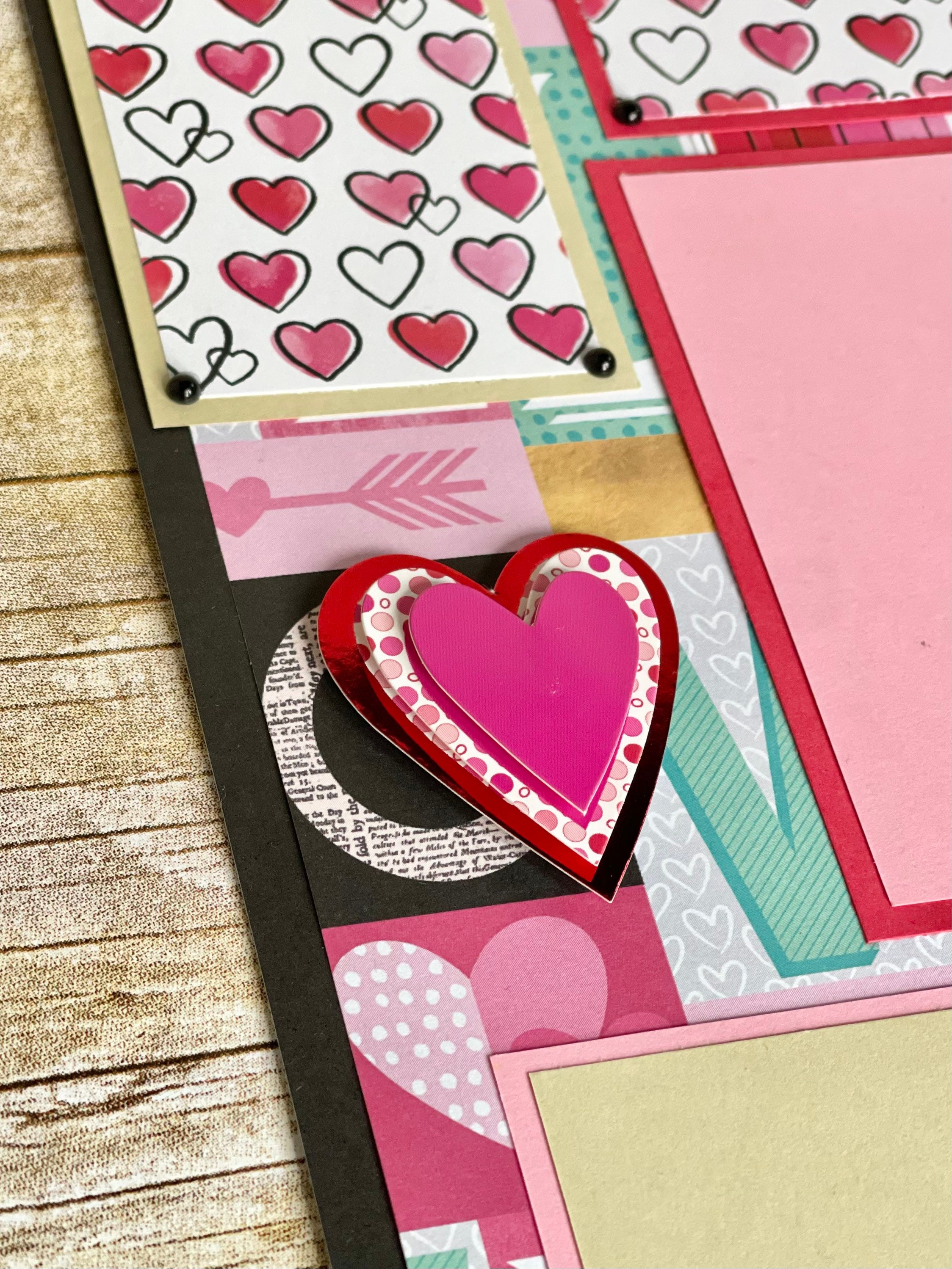 12x12 Valentine’s Day Scrapbook Pages - Etsy