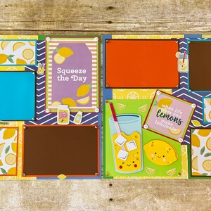 12x12 Summer/lemon Scrapbook Pages - Etsy