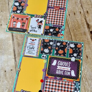 12x12 Halloween Scrapbook Pages - Etsy