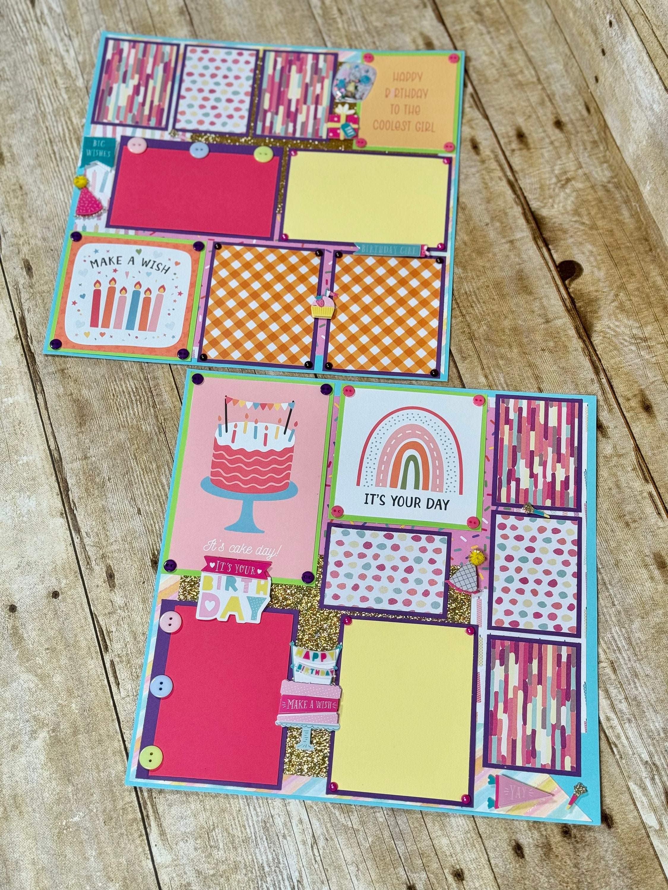 12x12 Birthday Girl Scrapbook Pages - Etsy