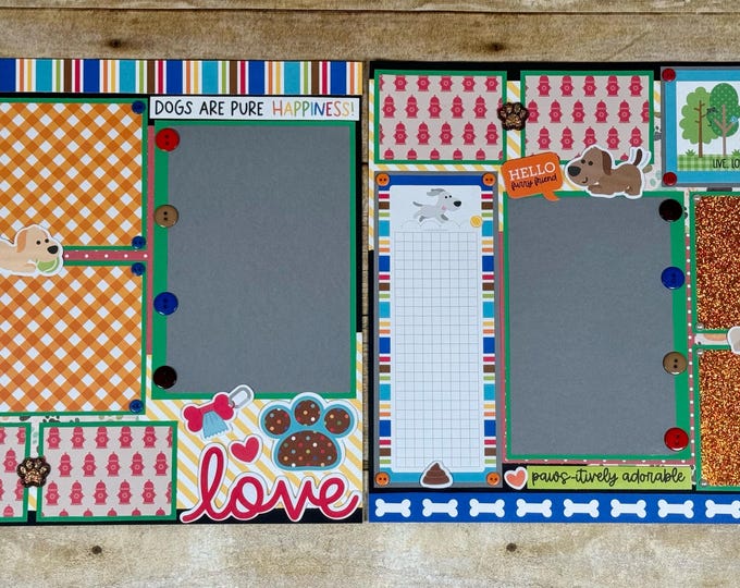 12x12 Dog Scrapbook Pages - Etsy