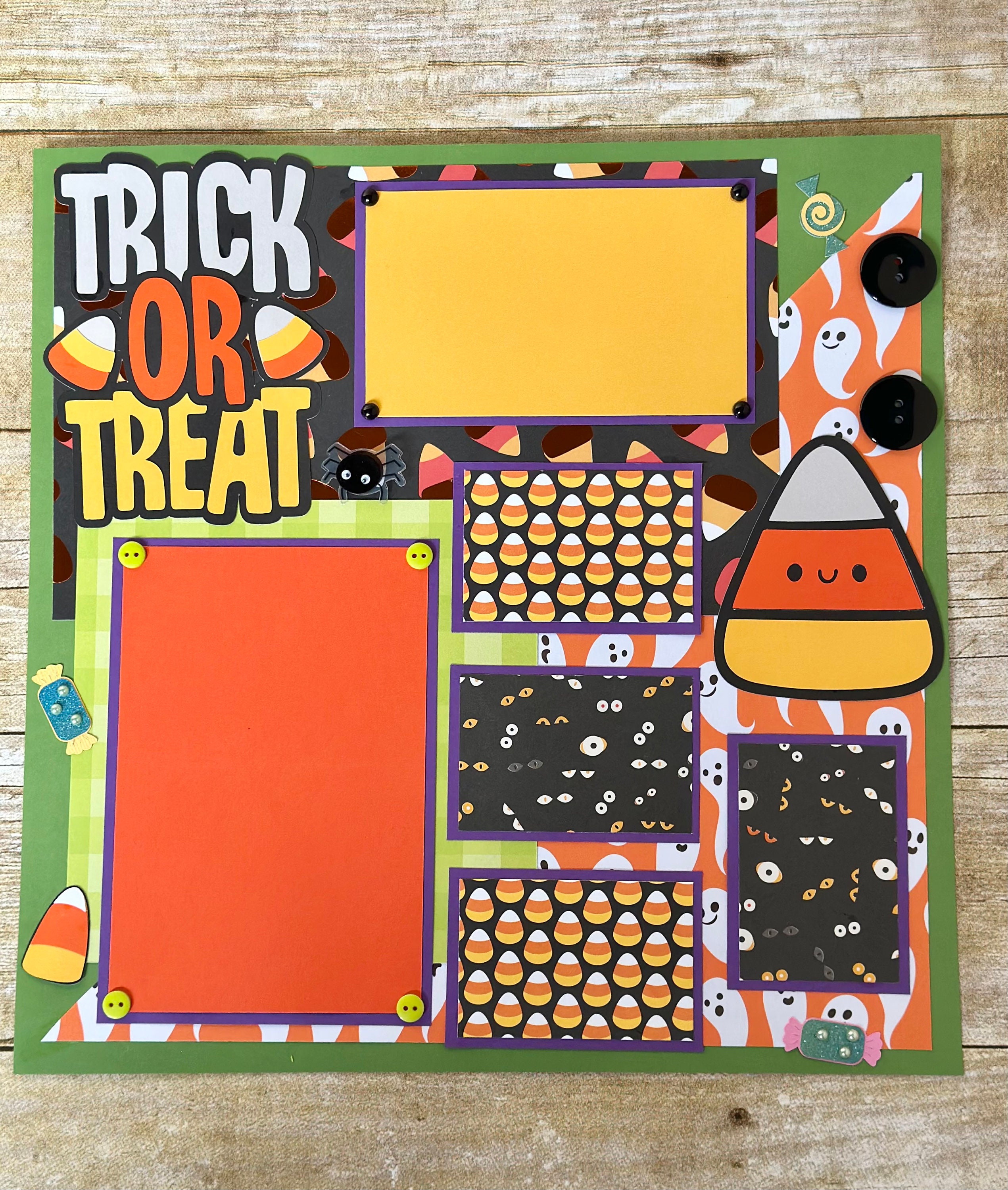 12x12 Halloween Scrapbook Pages - Etsy