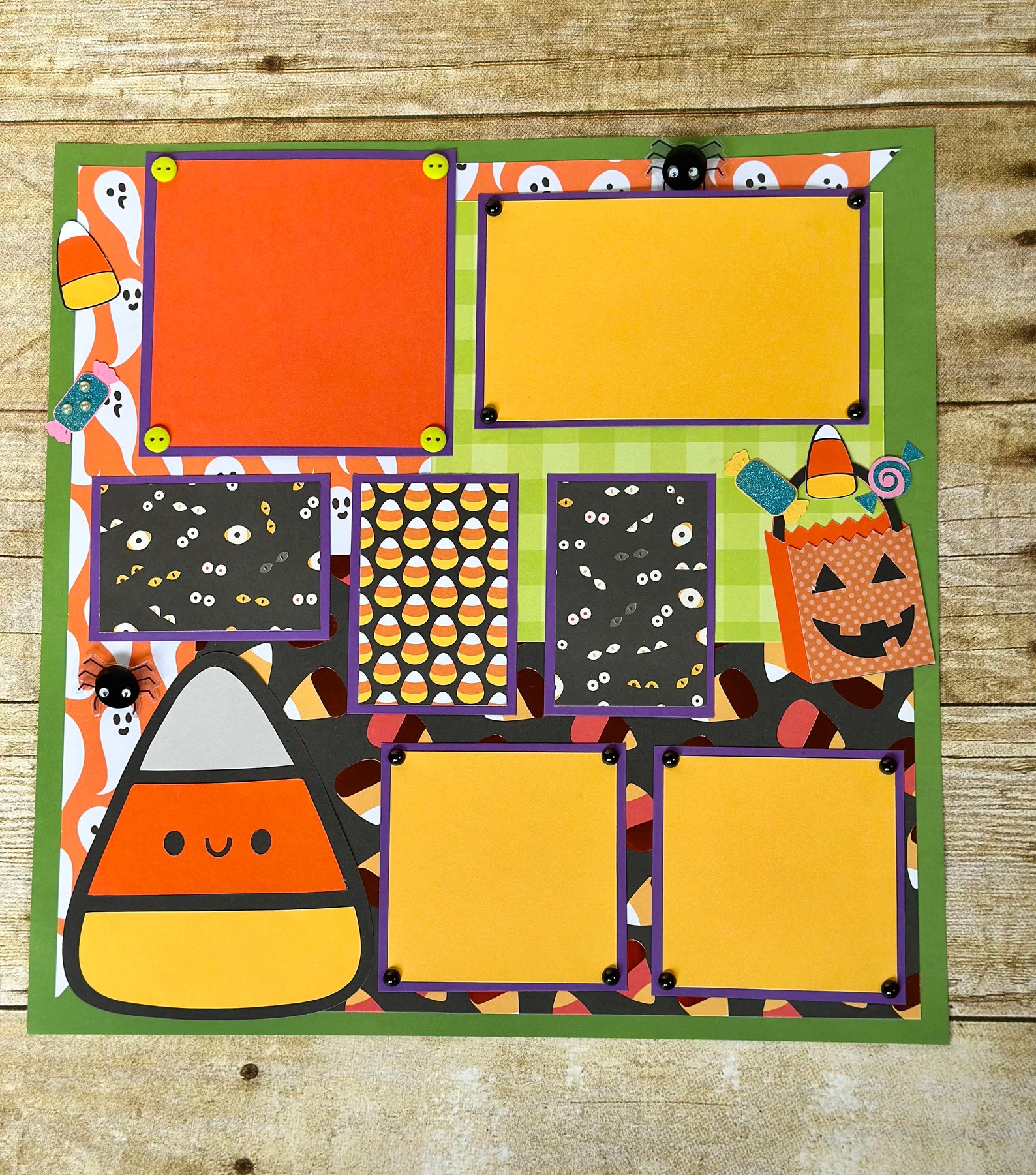 12x12 Halloween Scrapbook Pages - Etsy