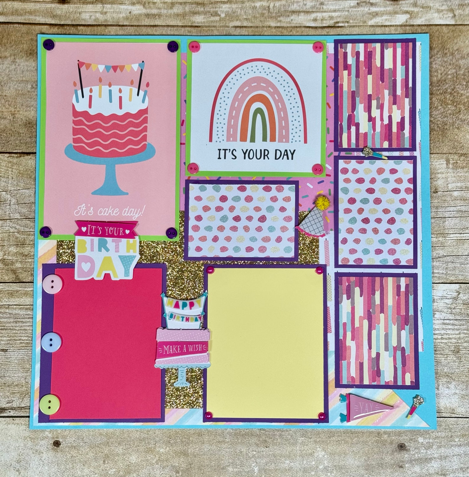 12x12 Birthday Girl Scrapbook Pages - Etsy