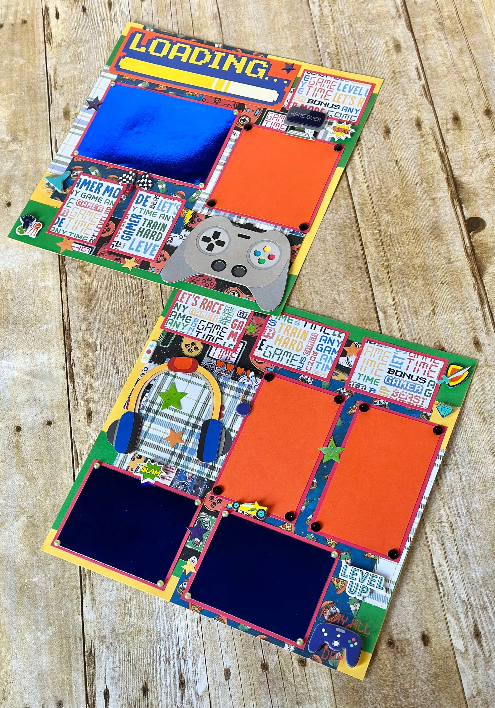12x12 Gamer Scrapbook Pages - Etsy