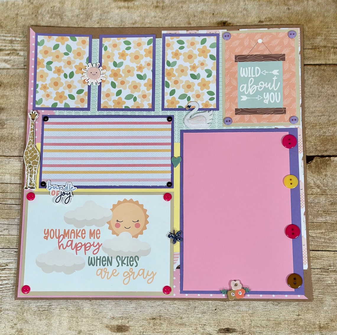 12x12 Baby Girl Scrapbook Pages - Etsy