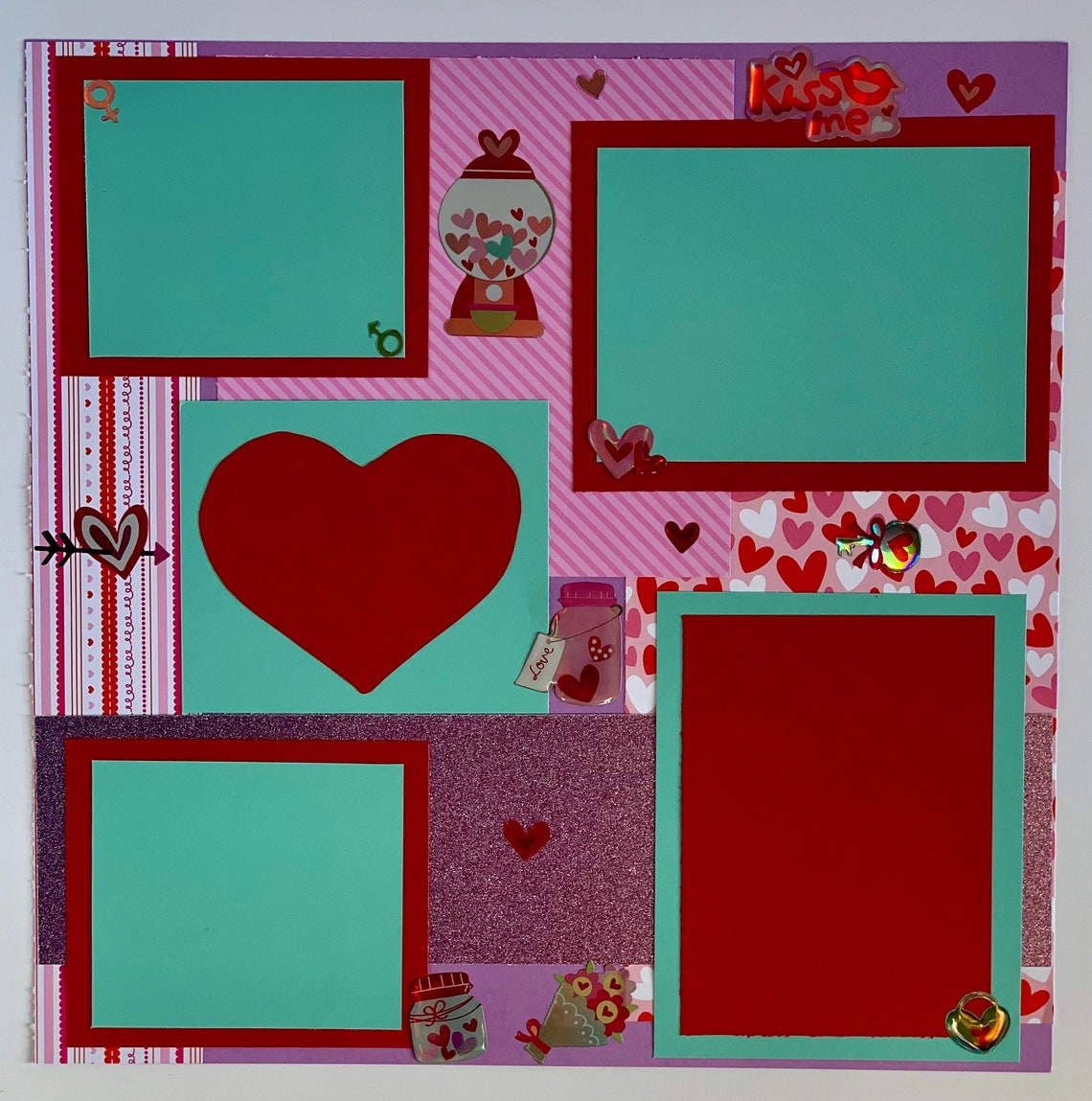 12x12 Valentine Scrapbook Pages Etsy 12x12-valentine-scrapbook-pages-etsy