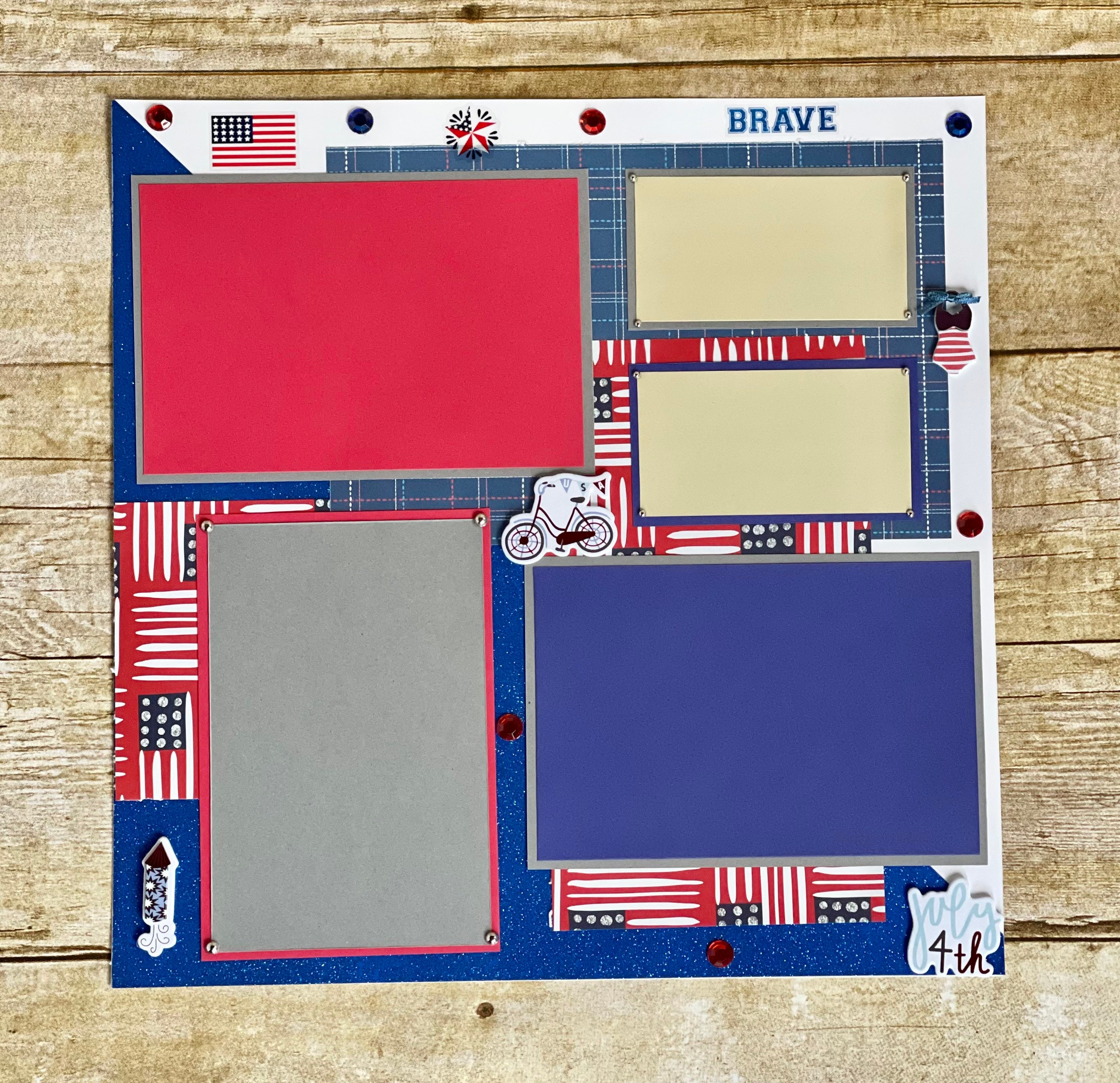 12x12 Independence Day Scrapbook Pages - Etsy