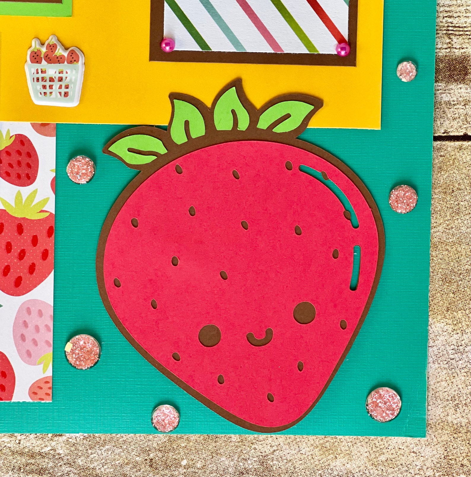 12x12 Strawberry Scrapbook Pages - Etsy