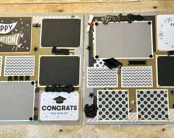 Graduation Scrapbook Layout High School Scrapbook Quick Page College ...