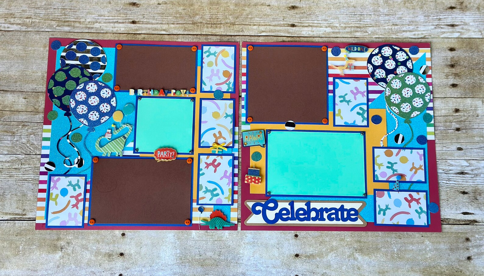 12x12 Birthday Scrapbook Pages - Etsy