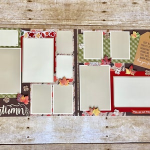 12x12 Autumn Scrapbook Pages - Etsy