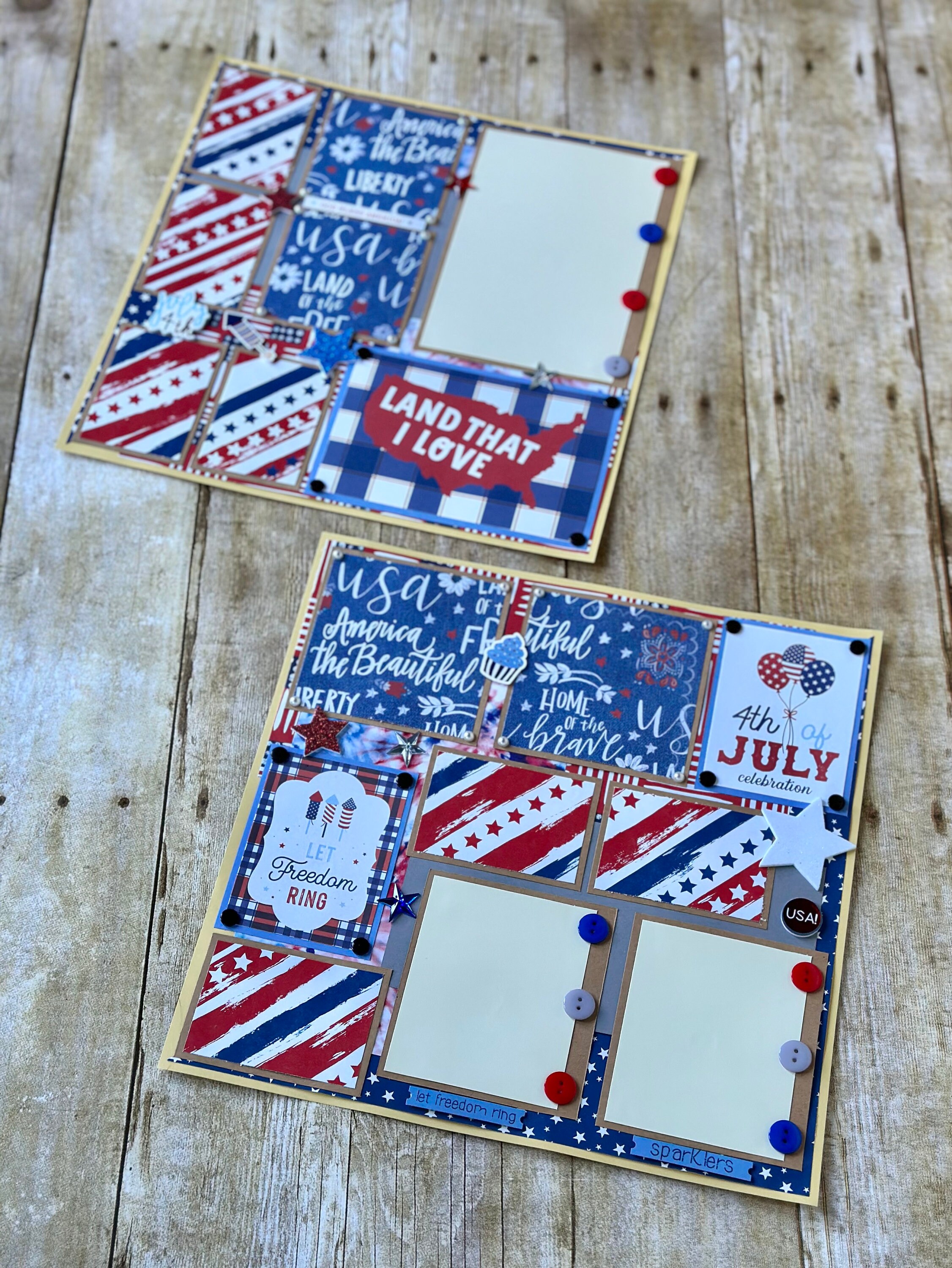 12x12 Independence Day Scrapbook Pages - Etsy