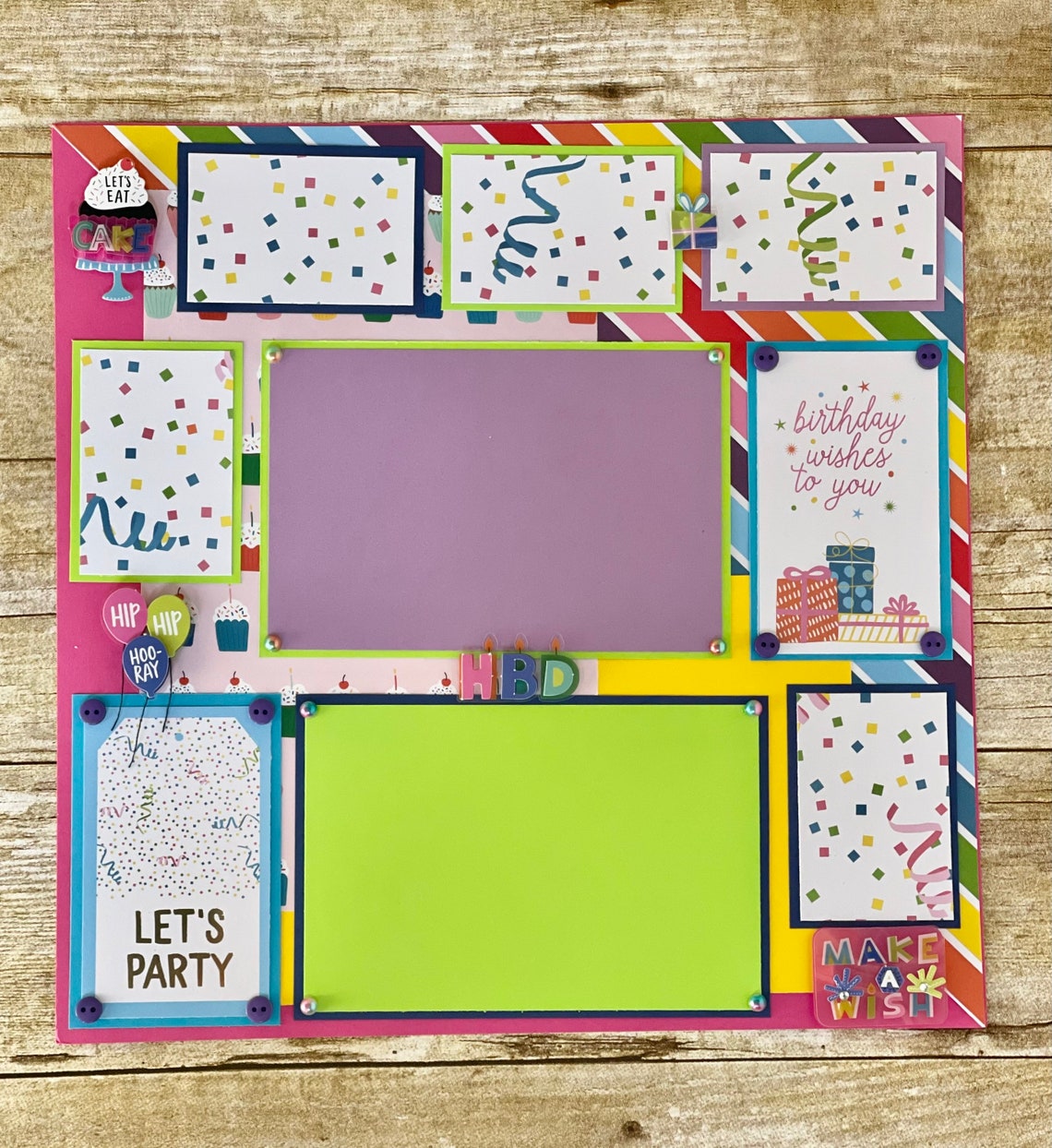 12x12 Birthday Scrapbook Pages - Etsy