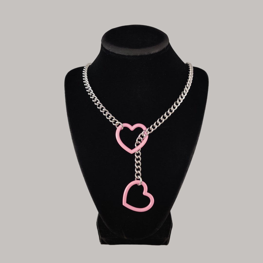 Colorful Heart Slip Chain Stainless Steel - Etsy