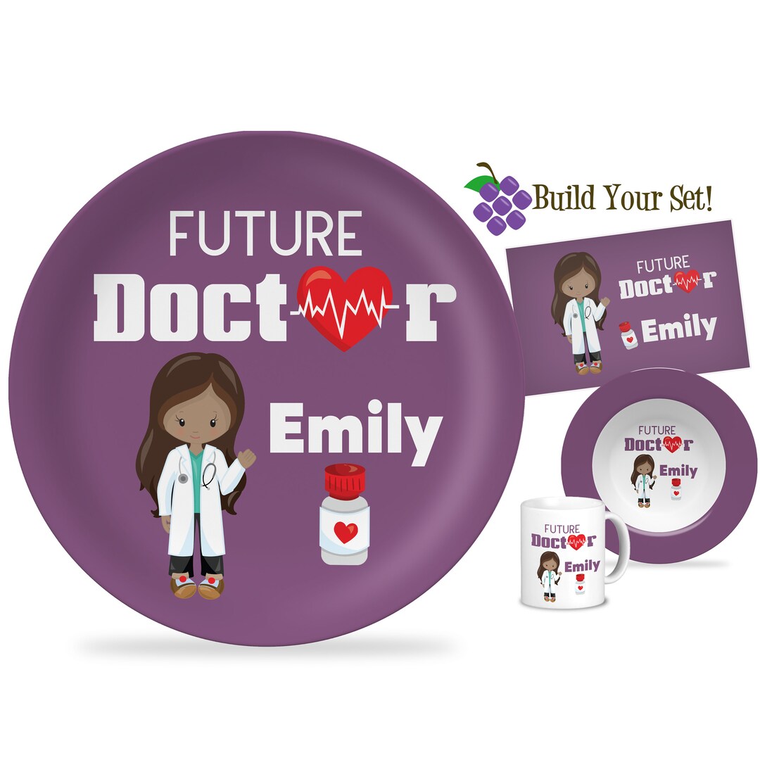 Personalized Doctor Plate - Purple Hero Medical Professional Dinner ...