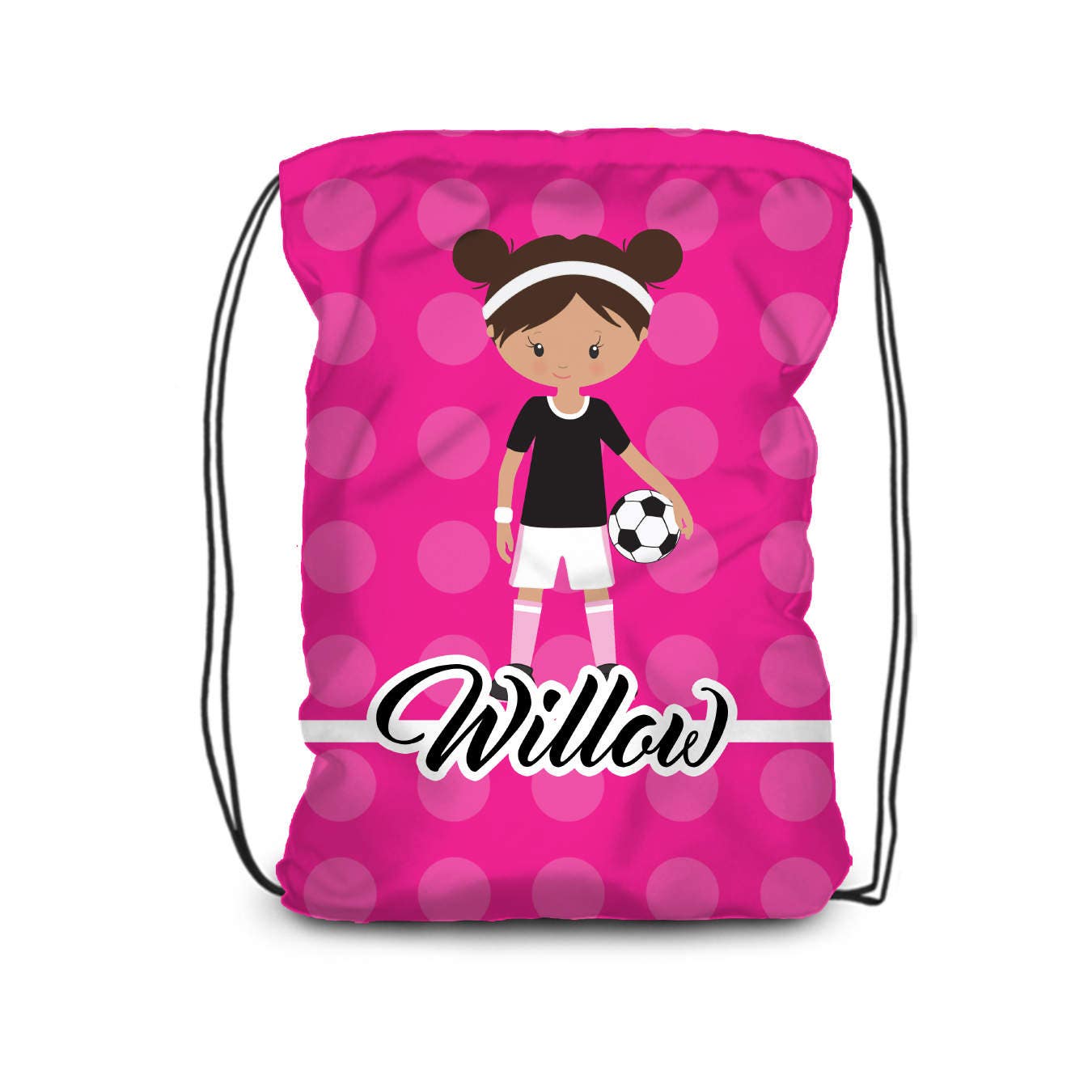 Personalized Soccer Drawstring Backpack Hot Pink Dots Sports - Etsy Personalized Soccer Drawstring Backpack Hot Pink Dots Sports - Etsy