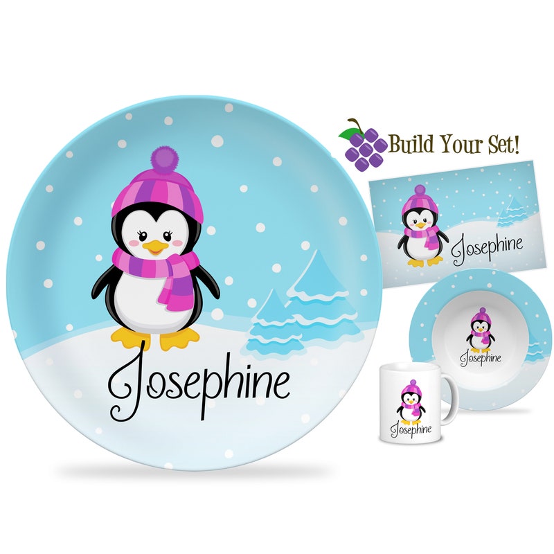 Penguin Plate - Etsy