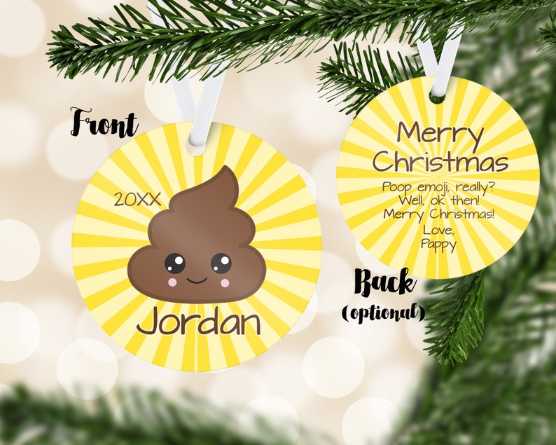 Emoji Kids Ornament Yellow Poop Emoji Holiday Ornament Poop - Etsy