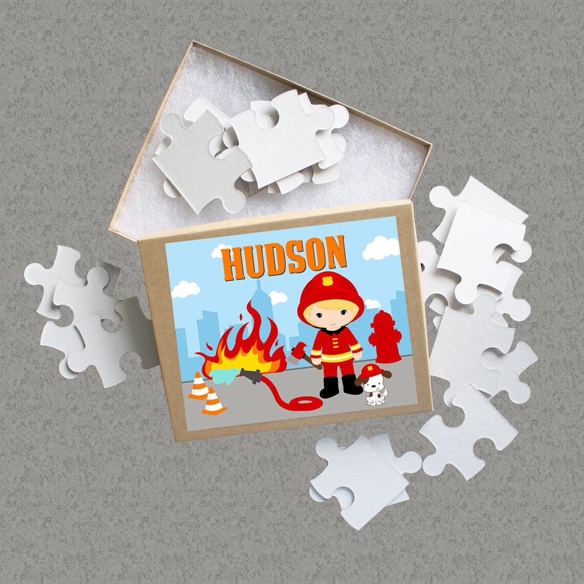 Firefighter Puzzle Big City Fire Fighter Red Fire Truck - Etsy