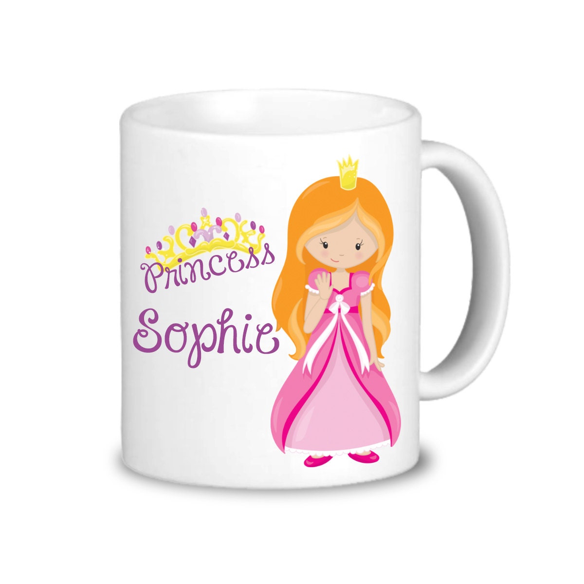 Princess Mug Princess Crown Drinkware Cup Royal Pink | Etsy