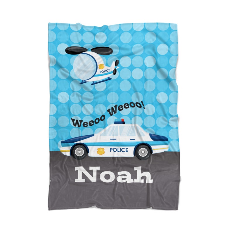 Personalized Police Blanket Blue Dot Police Cop Throw Decor - Etsy