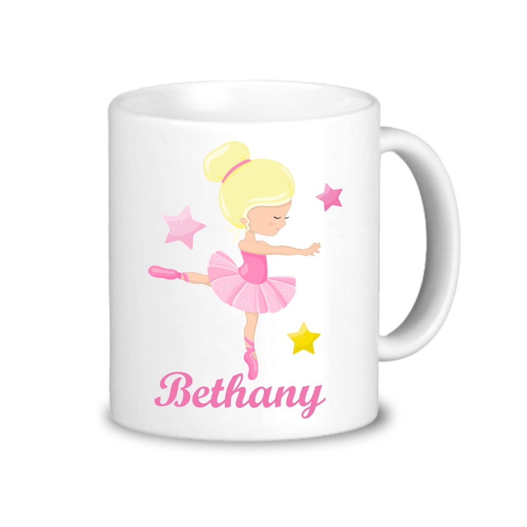 Personalized Ballerina Mug Pink Ballet Dancer Drinkware Cup - Etsy