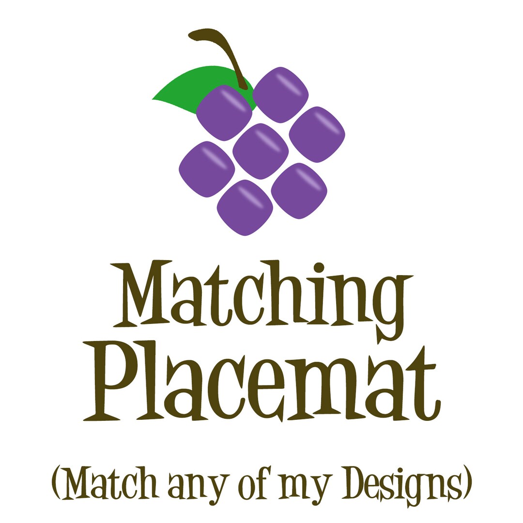 Custom Personalized Placemat - Matching Table Placemat, Made to Match ...